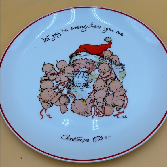 Vintage | Holiday | Vintage Kewpie And Santa Plate 973 Commemorative ...